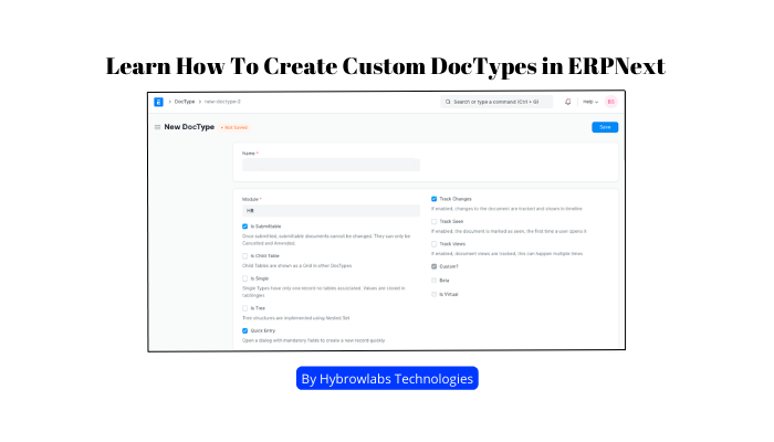 Learn How To Create Custom DocTypes in ERPNext